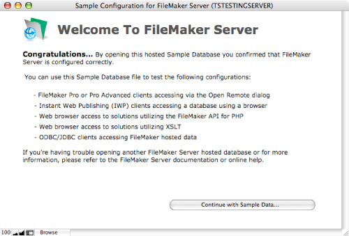 Testing Your Filemaker Server Deployment With The Server Technology
