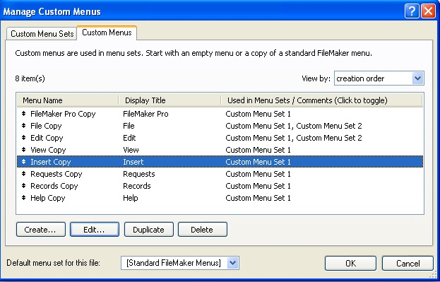 Custom Menu User Interface Improvements Filemaker 3192