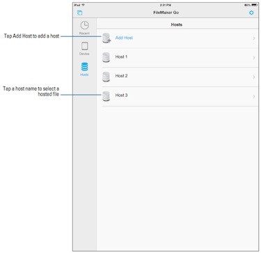 Connecting to a file via FileMaker Go