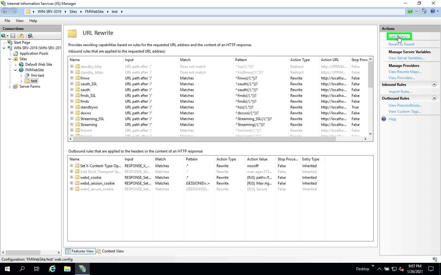 Modifying web publishing behavior for FileMaker Server