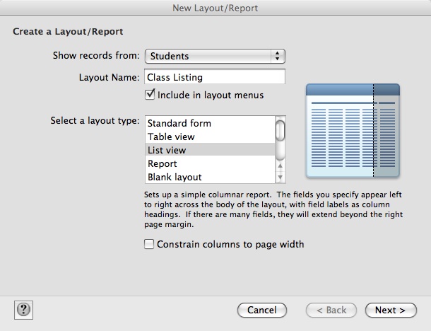 Enhanced New Layout/Report assistant