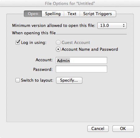 Miscellaneous behavior changes in FileMaker Pro 13