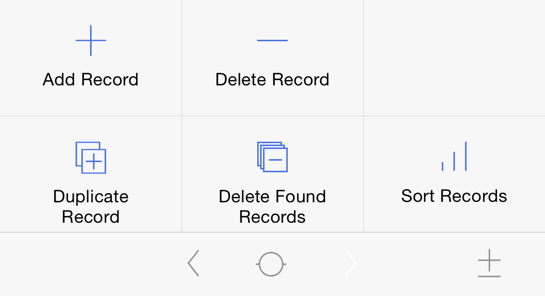 FileMaker Go 14 の画面の理解