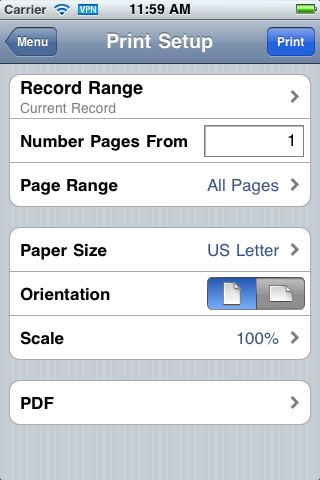 FileMaker Go Print Overview