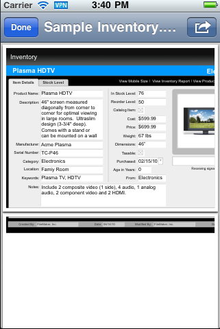 FileMaker Go Print Overview